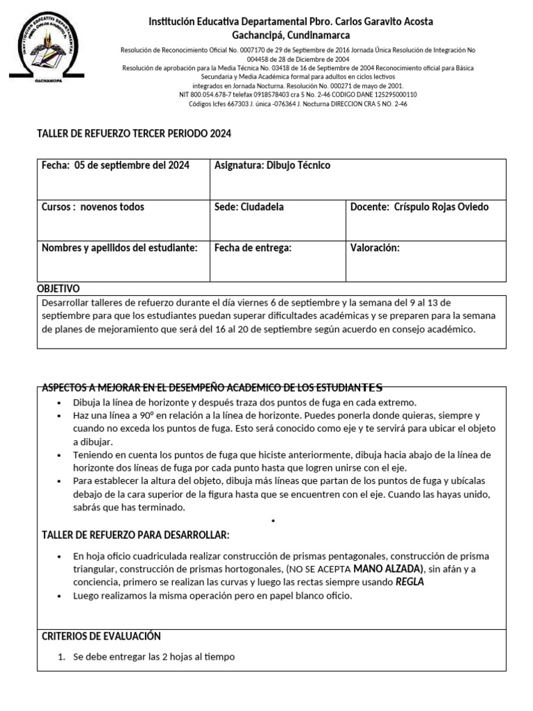 9, Dibujo Tecnico, Crispulo Rojas, Ciudadela | PDF