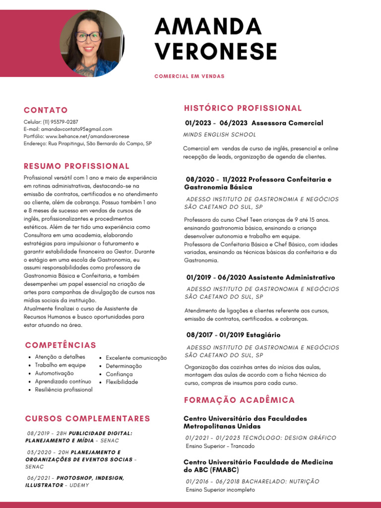 Currículo de Amanda | PDF