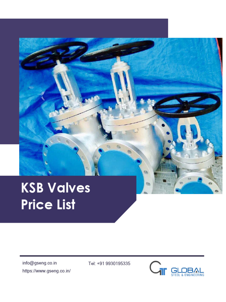 KSB Valves Price List Overview | PDF