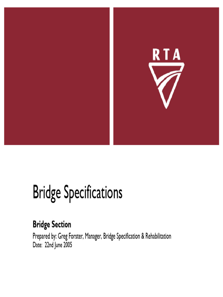 Bridge Specifications Training | PDF