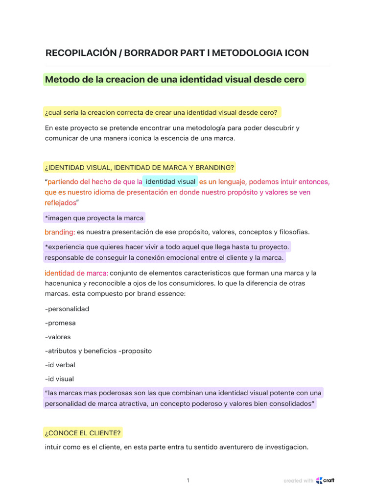 RECOPILACIÓN - BORRADOR PART L METODOLOGIA ICON | PDF