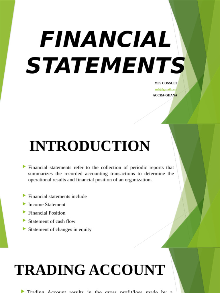 Financial Statements | PDF