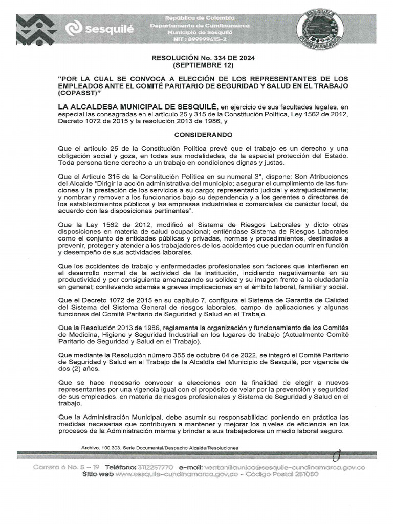 Convocatoria Copasst 2024 VF | PDF