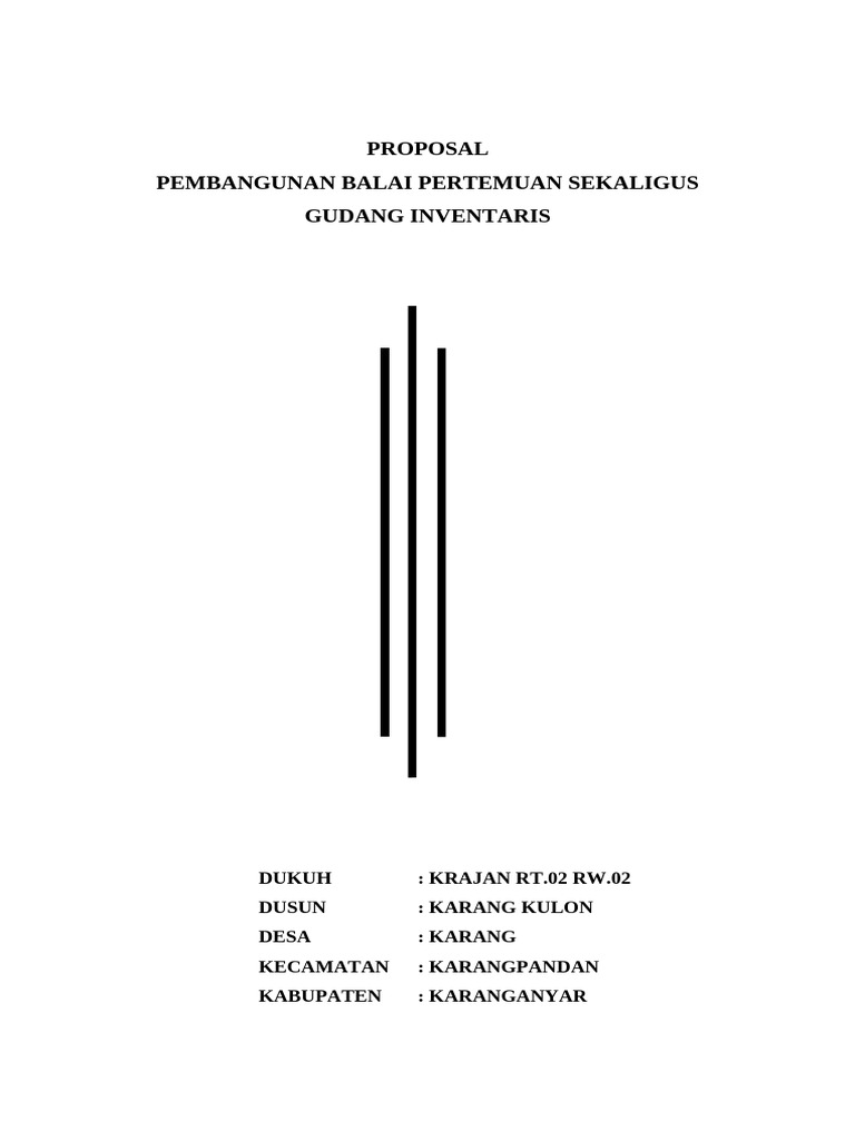 Proposal Balai Pertemuan Pak Bayan | PDF