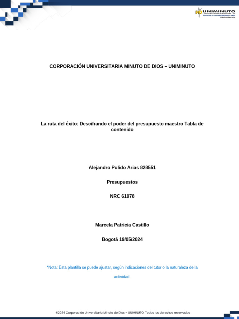 Presupuestos Act1 | PDF