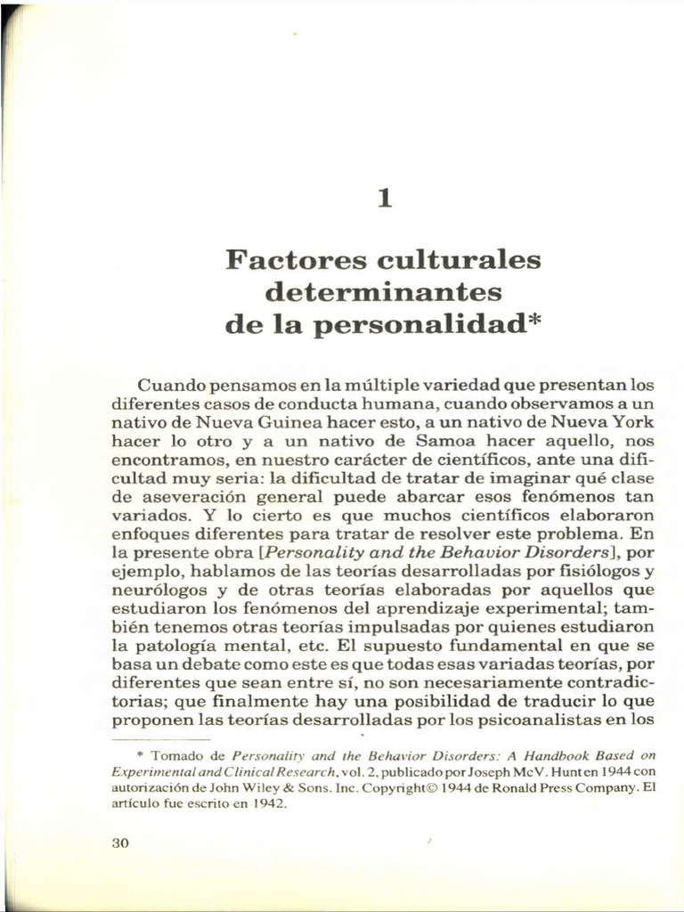 Factores Culturales Determinantes de La Personalidad Bateson | PDF
