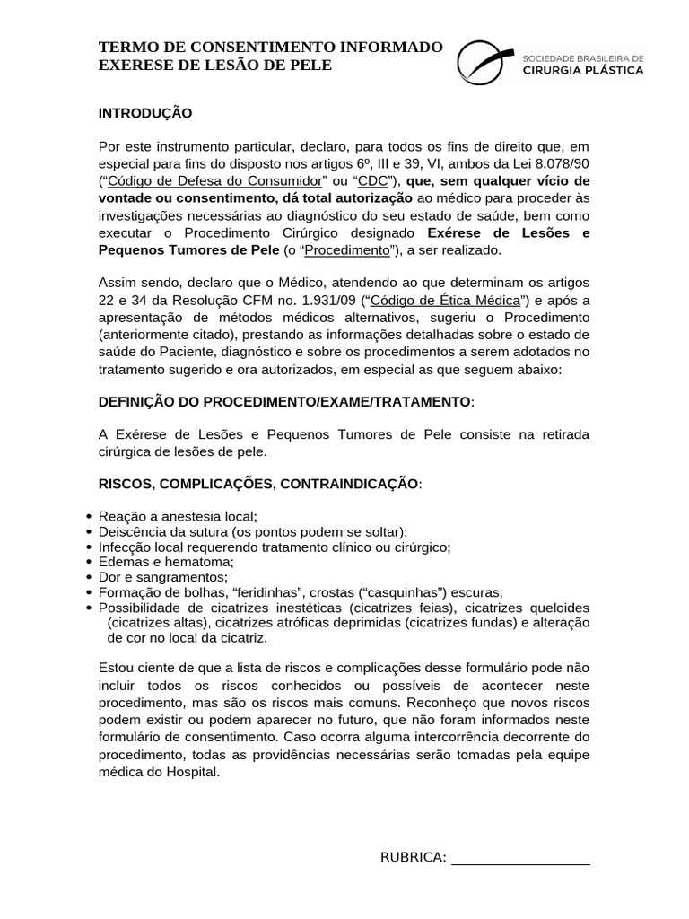 Exerese Lesão | PDF