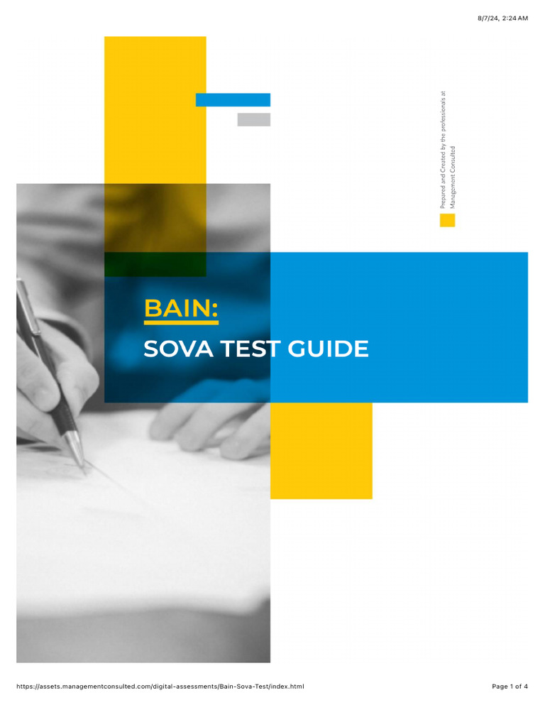 Bain Sova Test - Management Consulted | PDF