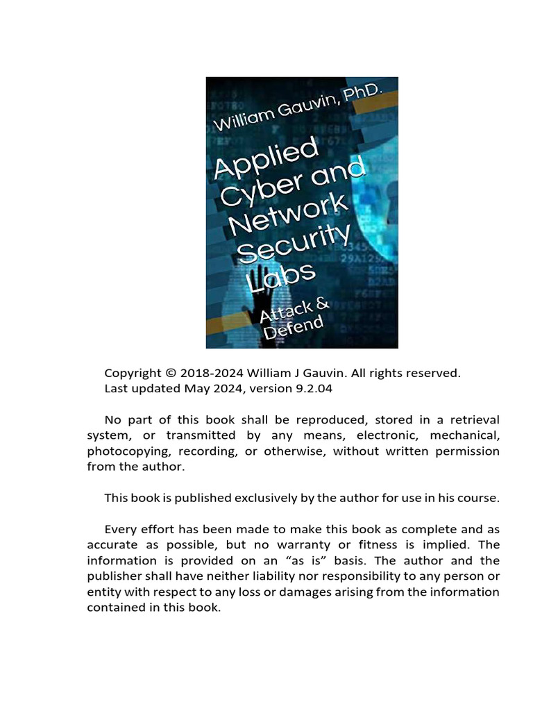 Kindle Applied Cyber and Network Security Labs | PDF