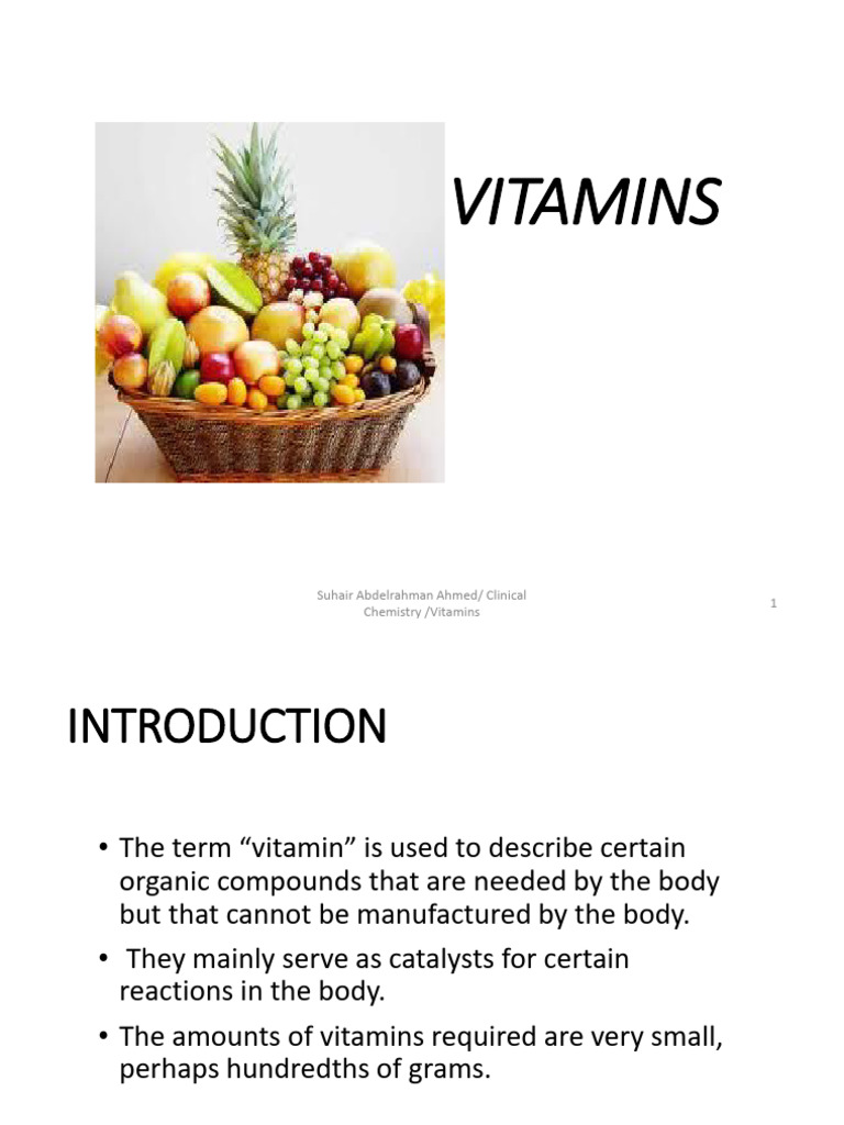 Vitamins 1&2 | PDF