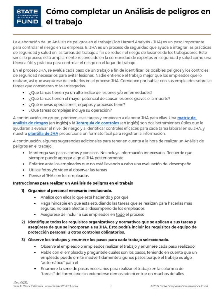 How To Complete A Jha Es | PDF