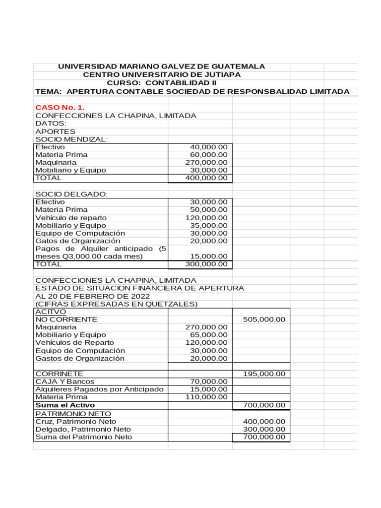 Contabilidad Ejercicio 1 | PDF