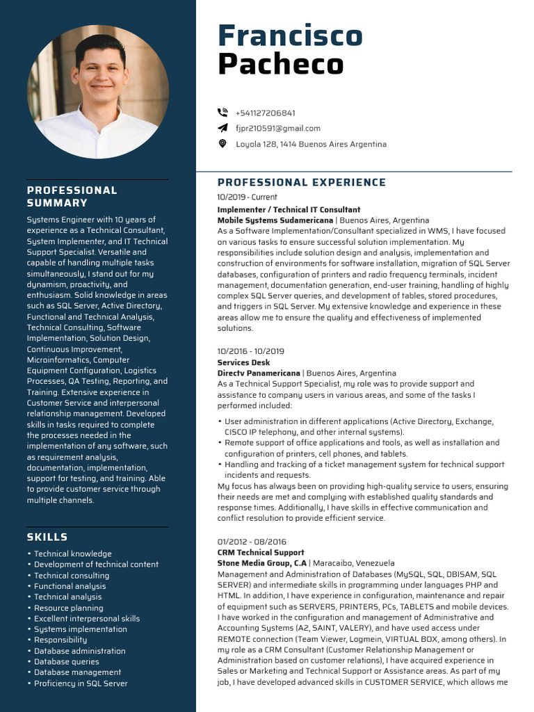 CV FP 01 English | PDF