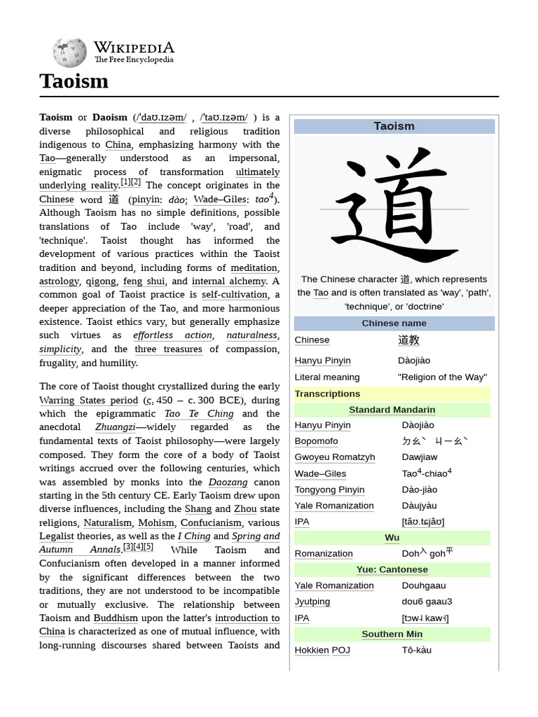 Taoism | PDF