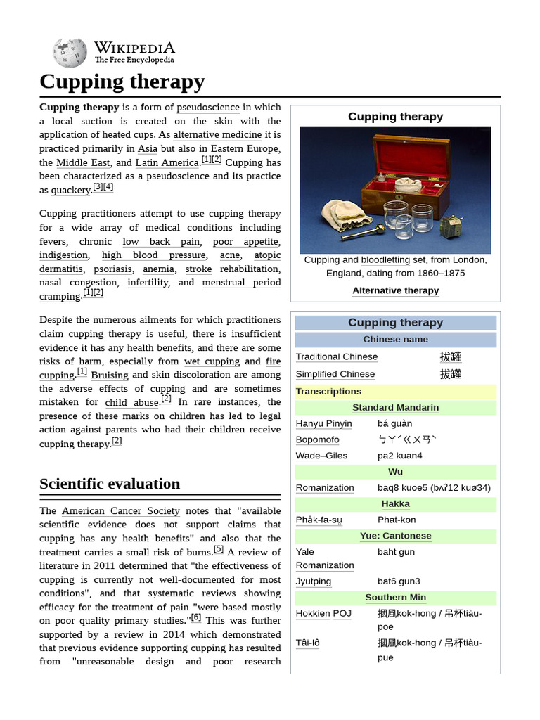 Cupping Therapy | PDF