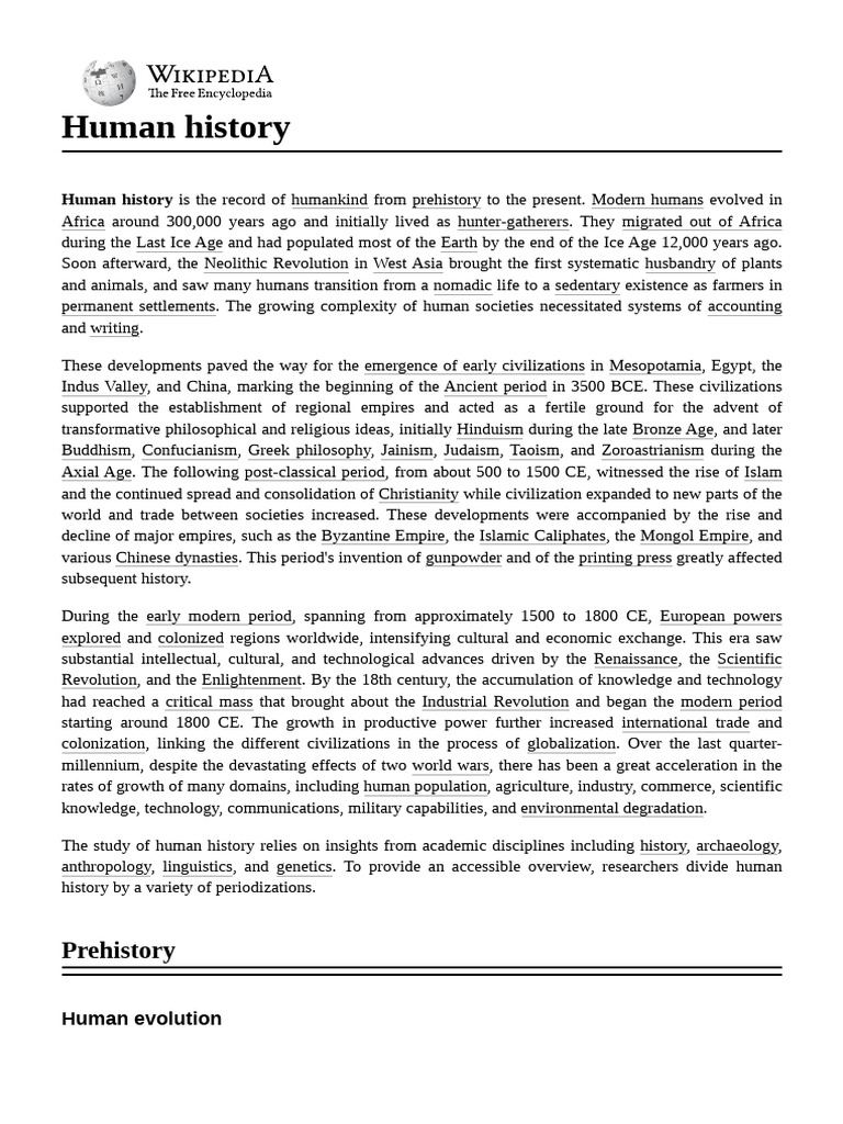 Human History | PDF