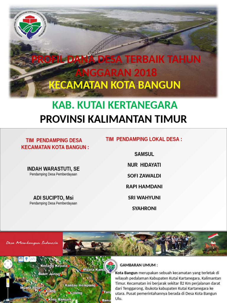 PROFIL DANA DESA TERBAIK 2018 KOta BAngun | PDF