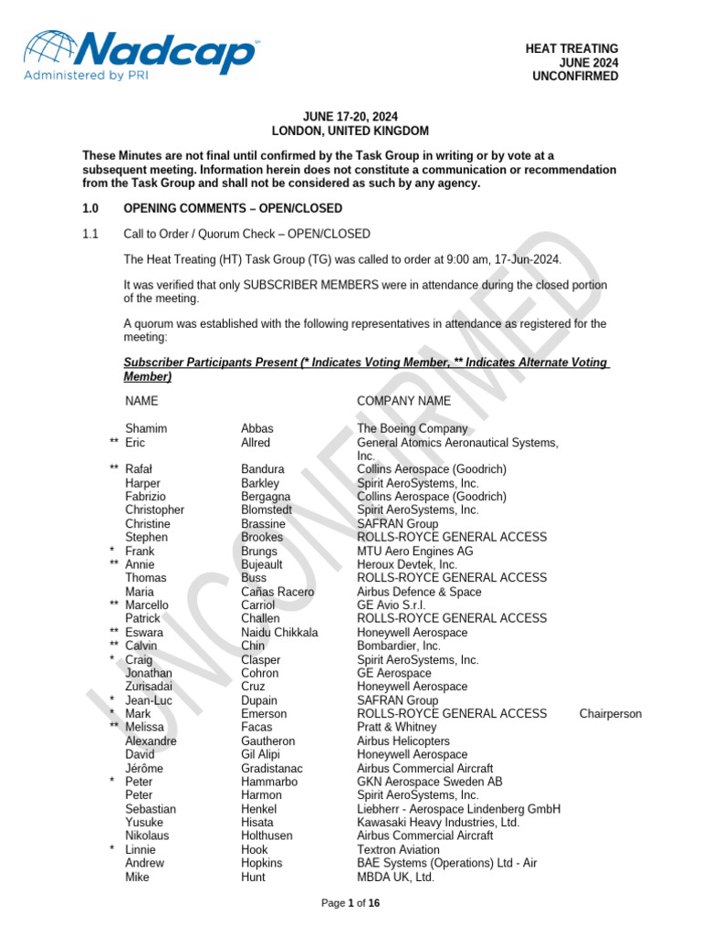 HTMinutes June 2024 UNCONFIRMED | PDF