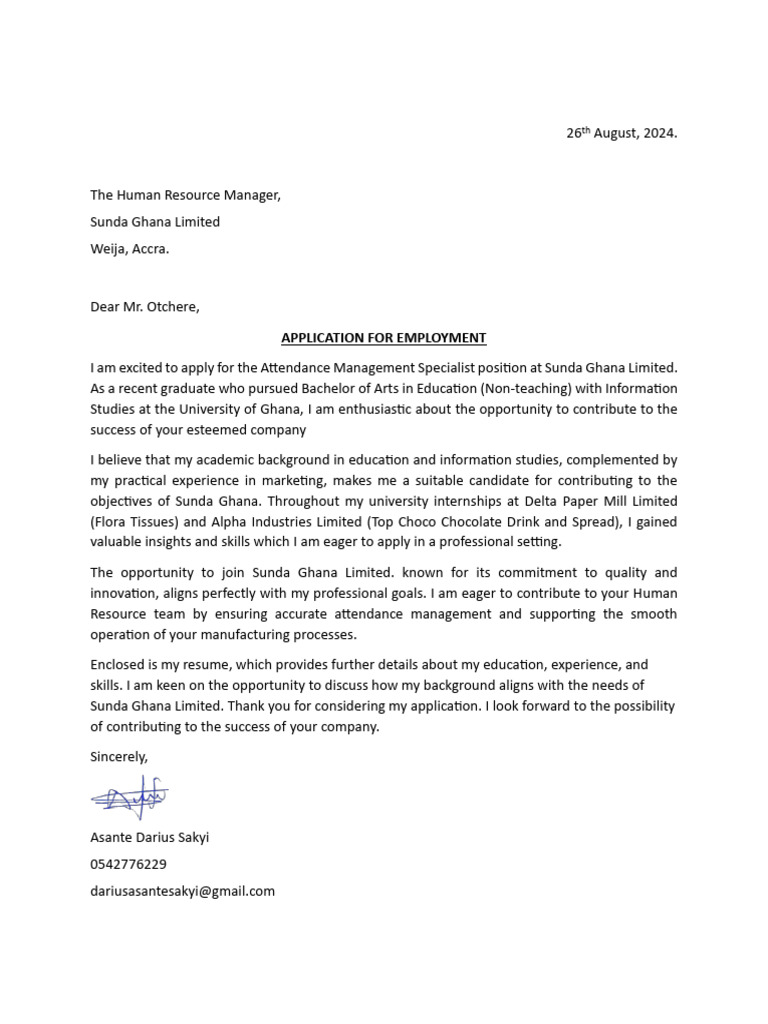 Cover Letter_Sunda Ghana | PDF