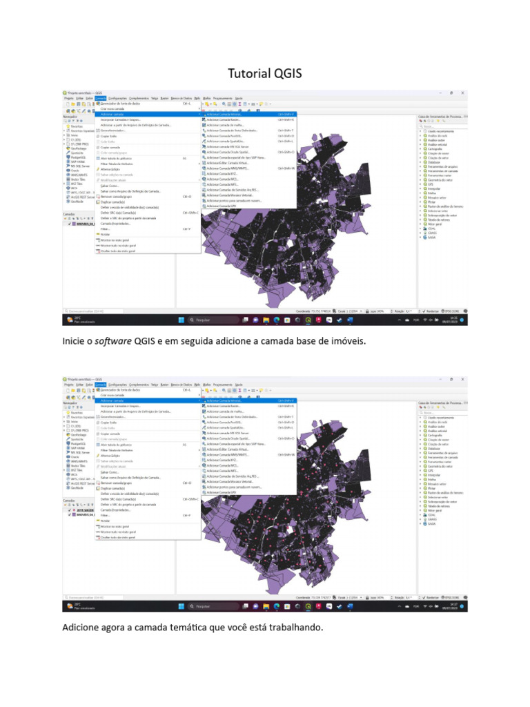 Tutorial Qgis - Pdau | PDF