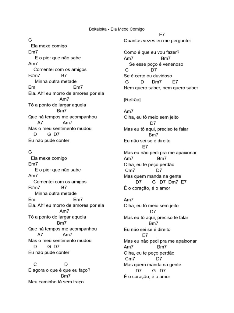 Bokaloka - Ela Mexe Comigo | PDF