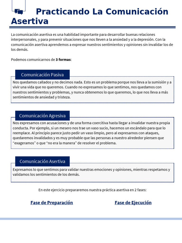 Practicando La Comunicación Asertiva | PDF