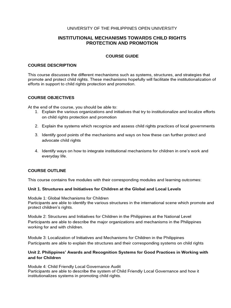 CRP 104 - Course Guide | PDF