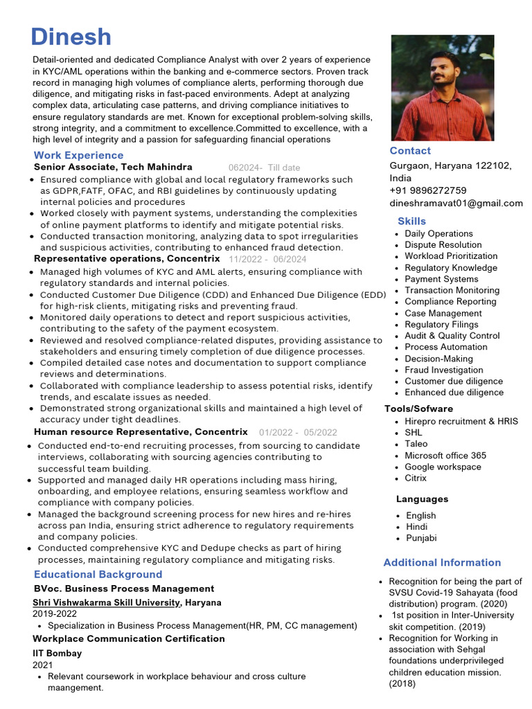 Dinesh Air BNB Resume - 20240815 - 003800 - 0000 | PDF | Regulatory Compliance | Business