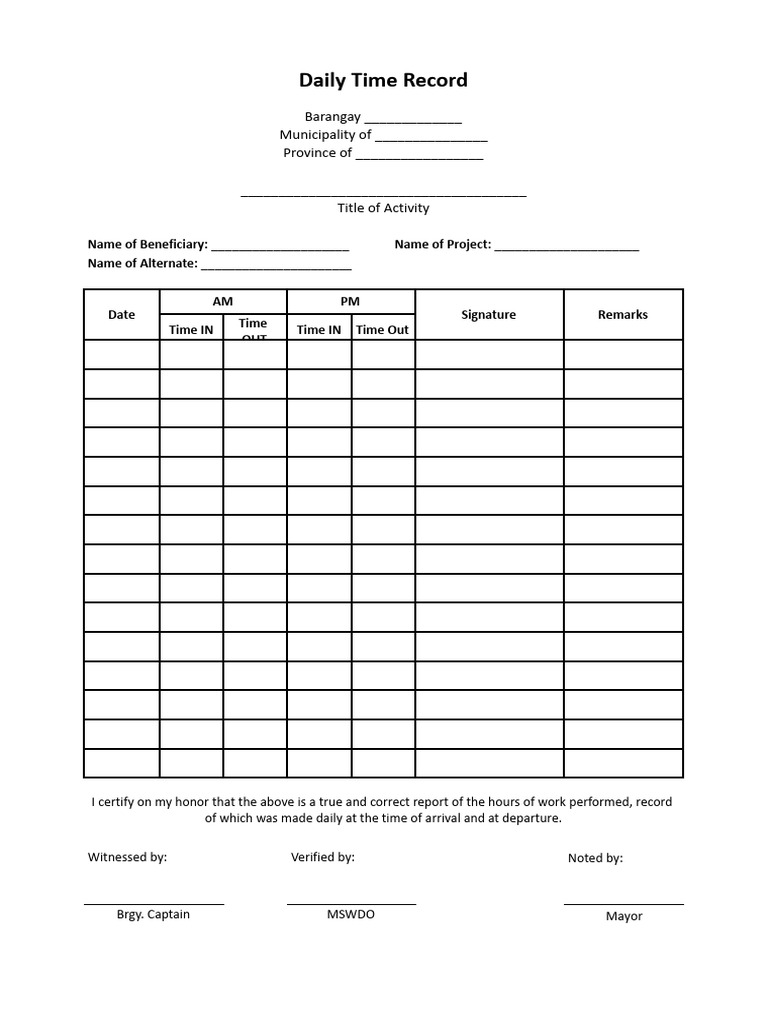 DTR SAMPLE - XLSX Sheet1 3 | PDF