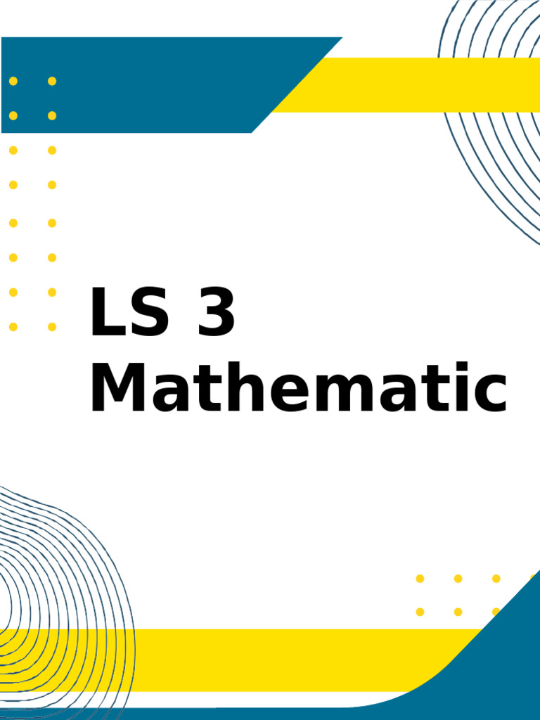LS3 Mathematic S | PDF