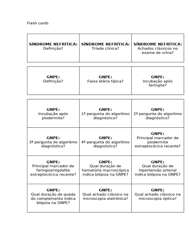 Flash Cards | PDF