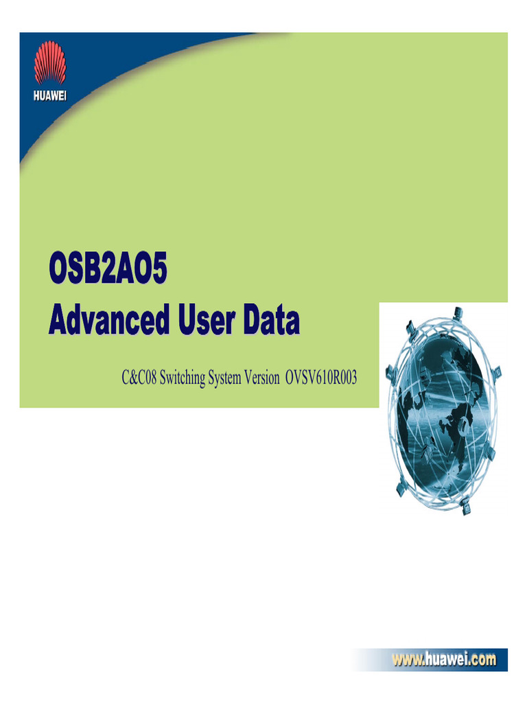 OSB2A05 Advanced User Data | PDF
