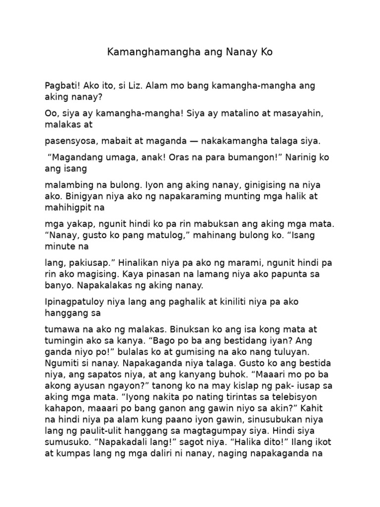 Ang Nanay Kong Kamangha Mangha! | PDF