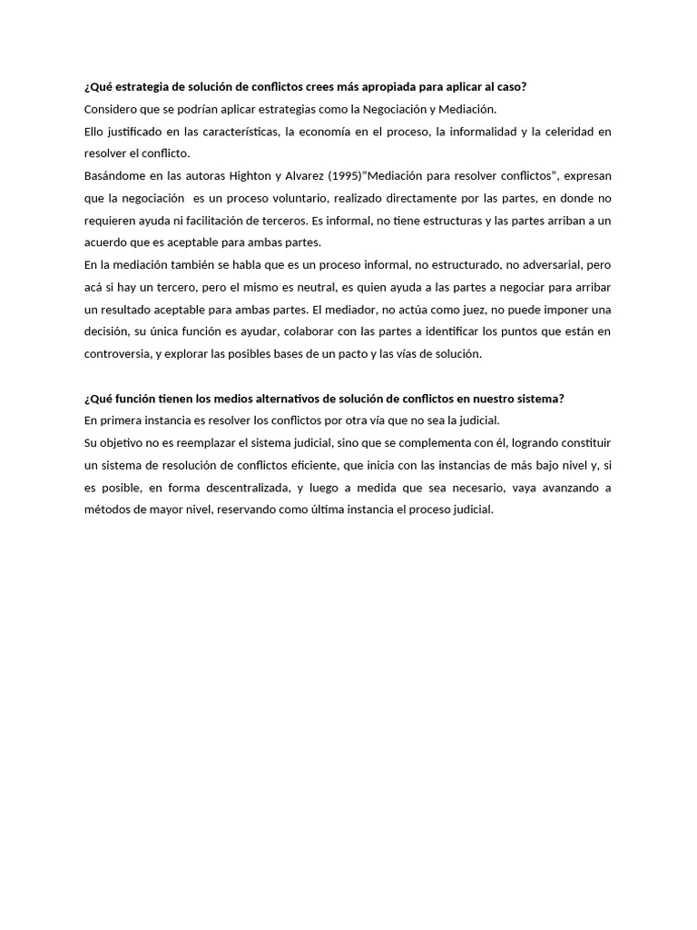 Foro TP 2 Mediacion Arbitraje y Negociacion | PDF