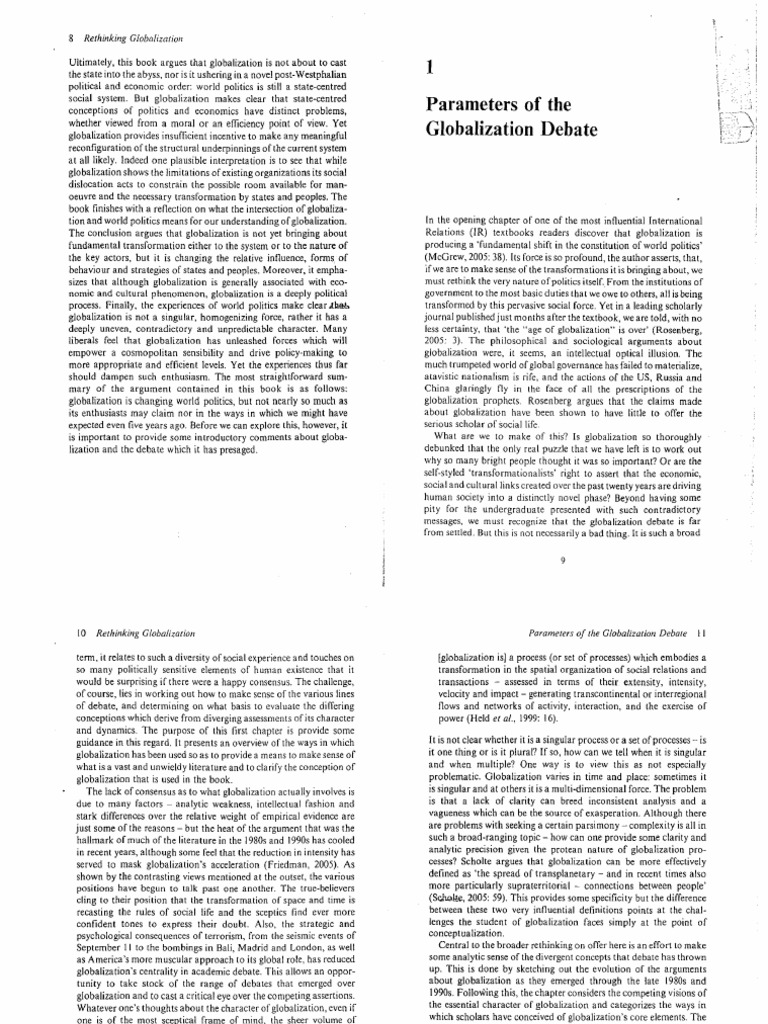 Bisley Rethinking Globalization | PDF