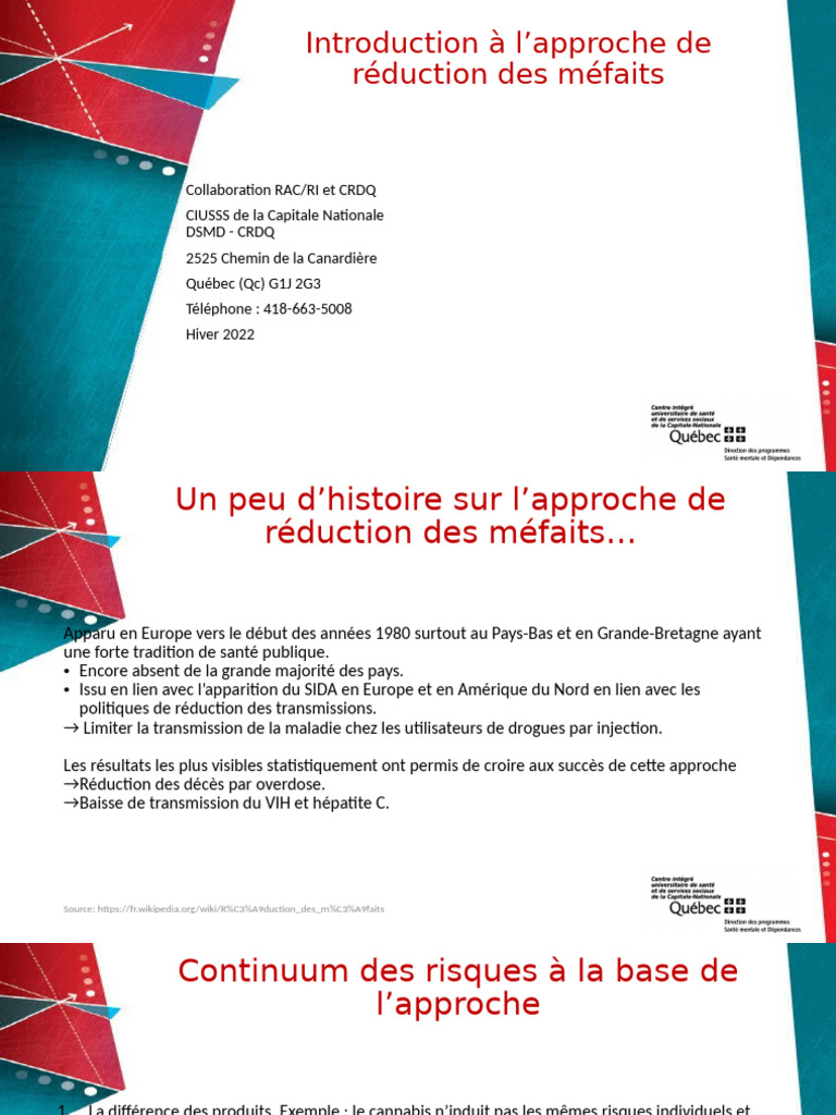 Approche de Réduction Des Méfaits - Docx - Copie | PDF