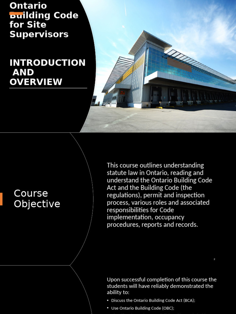 Lesson 1 - OBC For Site Supervisors | PDF