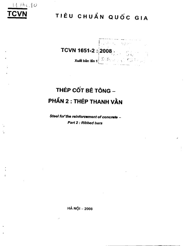 TCVN 1651-2-2008 - Thep Cot Be Tong - Thep Than Van | PDF