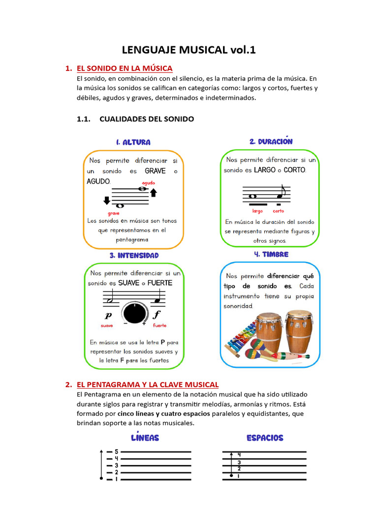 LENGUAJE MUSICAL Vol1 | PDF