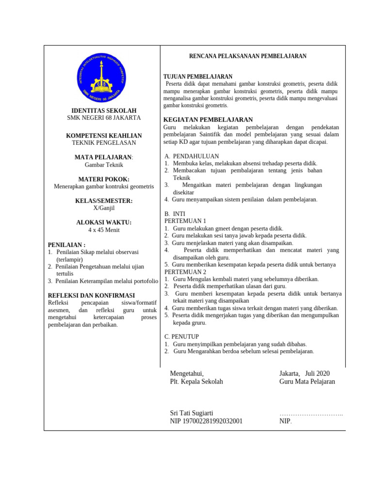 Kd 3 4 Menerapkan Gambar Kontruksi Geometris Pdf