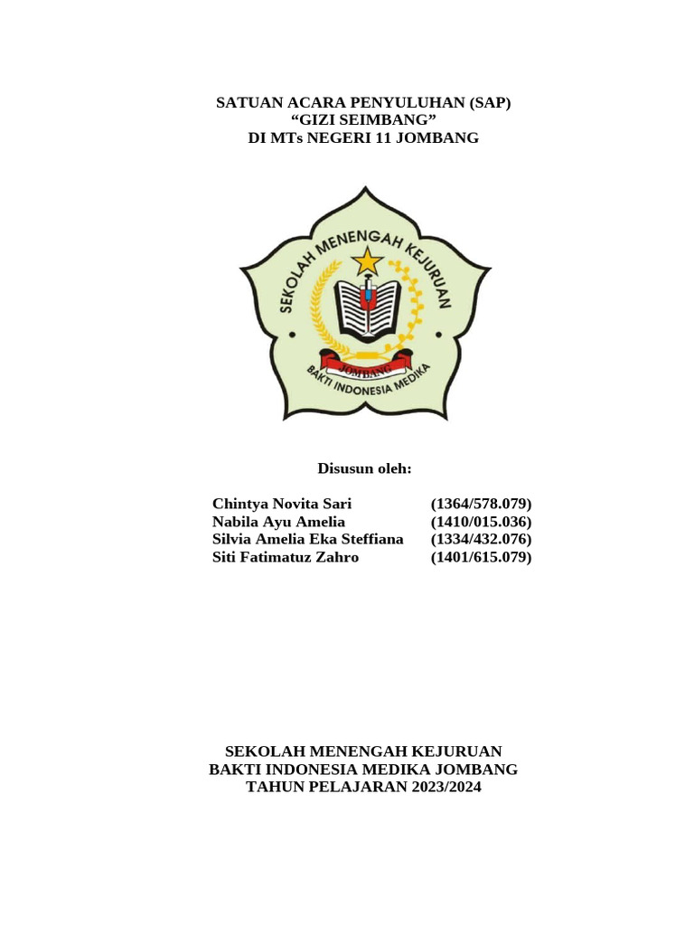 Sap Gizi Seimbang. | PDF