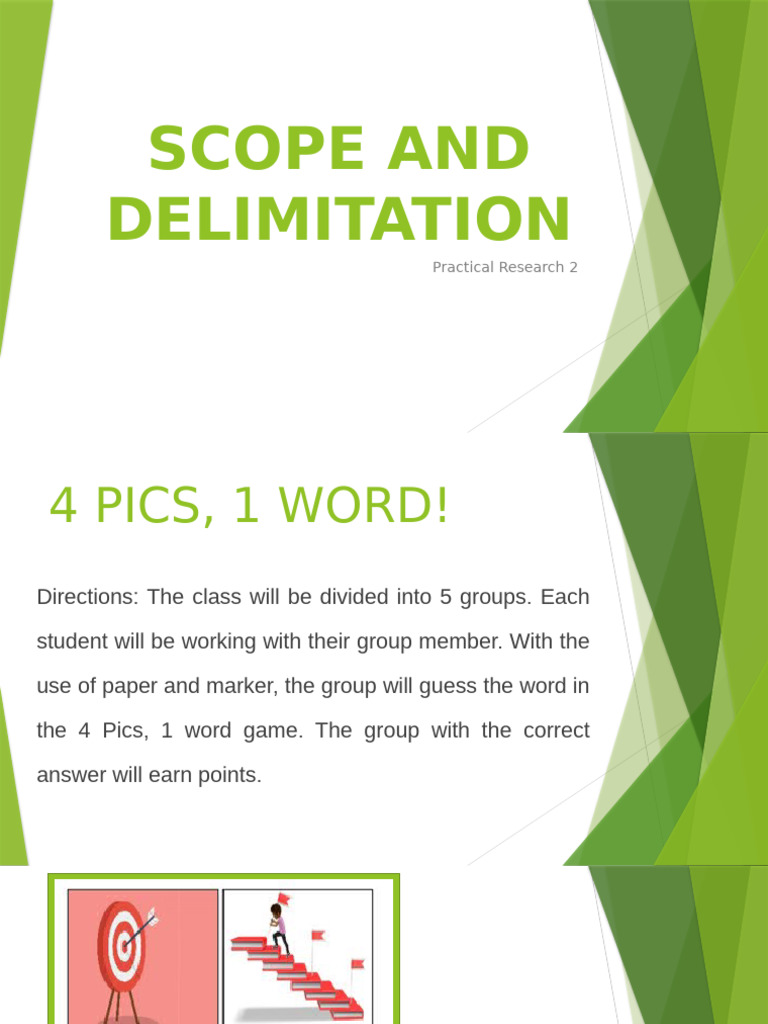 SCOPE AND DELIMITATION | PDF