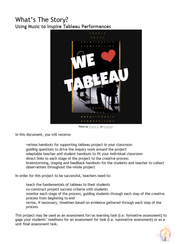 We Love Tableau Tonsof Handouts Tableaufor First Unit Activities | PDF