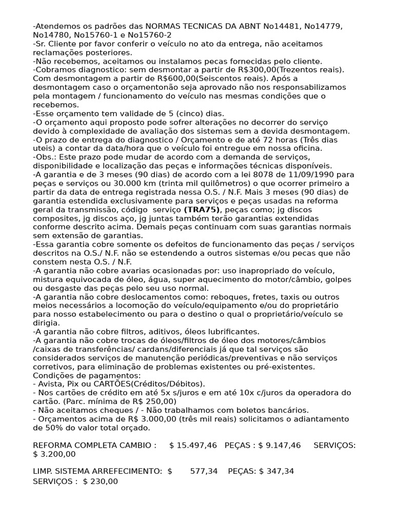 Atendemos Os Padrões Das NORMAS TECNICAS DA ABNT No14481 | PDF