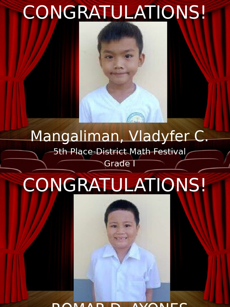 Congratulations! Grade 1 To 6 | PDF