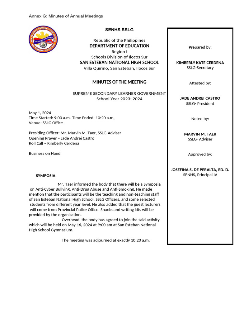 Annex-G-Minutes-of-the-Annual-Meeting | PDF