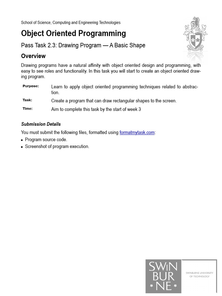 2.3P - Drawing Program - A Basic Shape | PDF