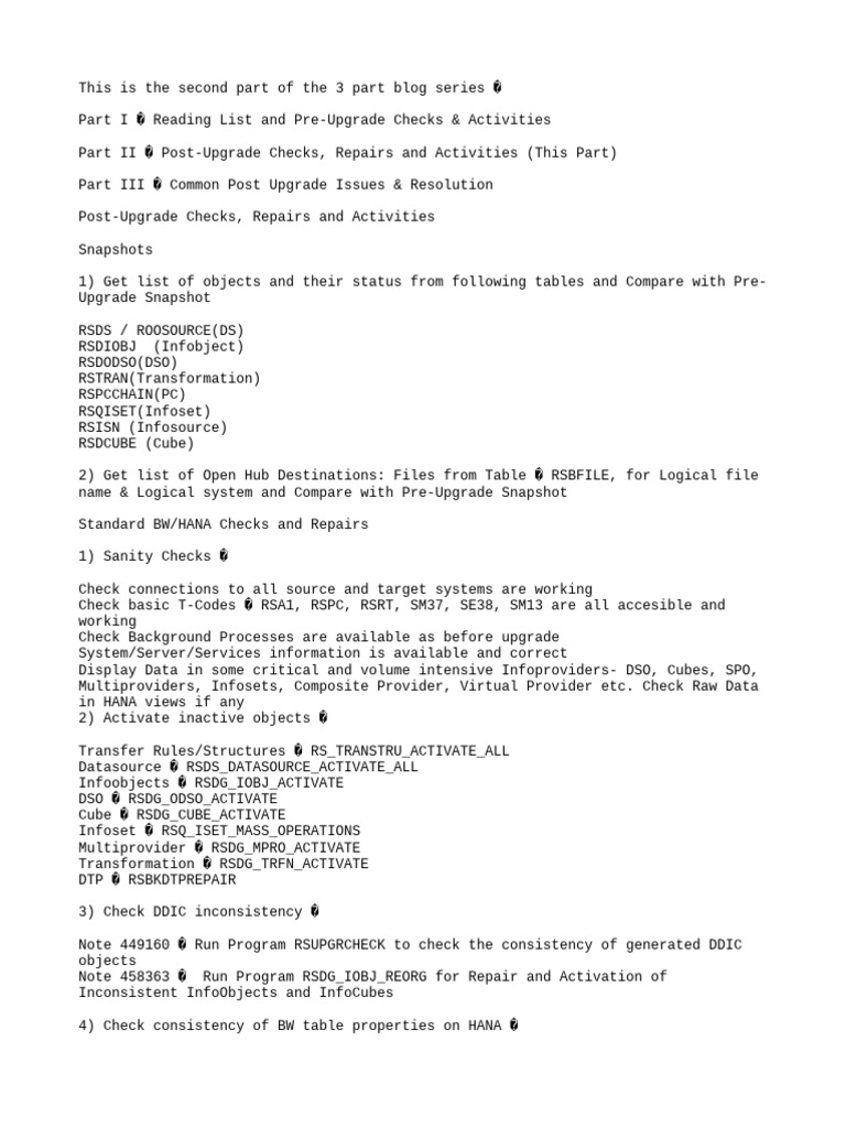 BW Upgrade | PDF