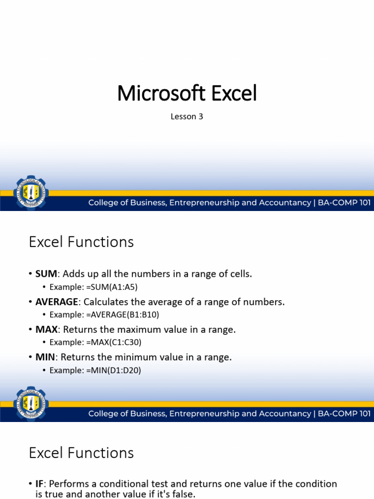Lesson 3. BA-COMP 101 | PDF