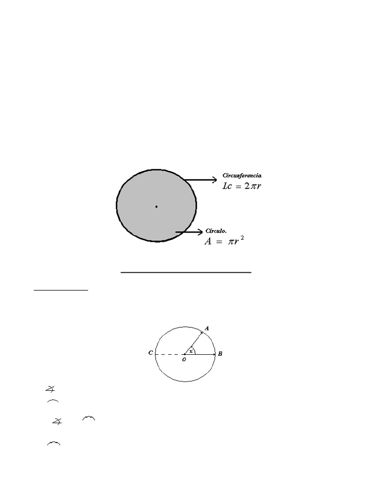 Geometría Plana: Circunferencia | PDF | Triángulo | Ángulo
